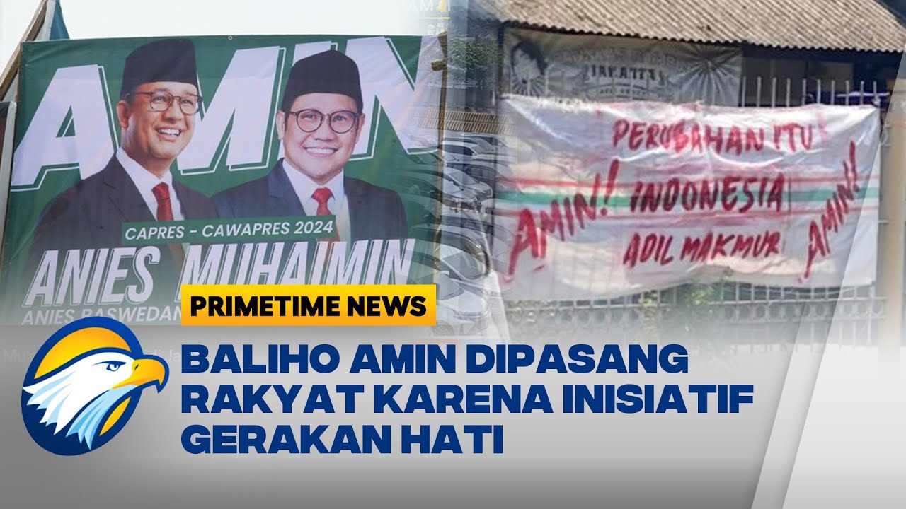 Gak Dibayar! Baliho AMIN Dipasang Rakyat Murni Gerakan Hati Akan ...