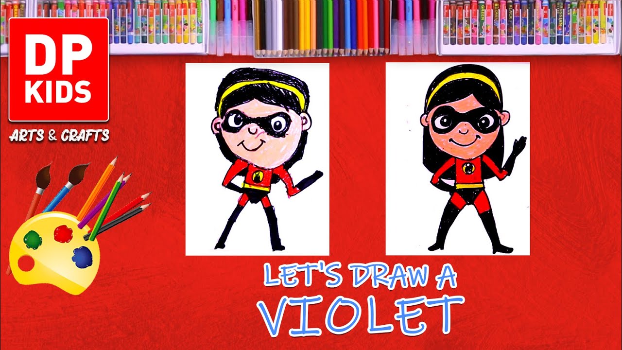 Let’s draw Violet - DP KIDS ARTS &CRAFTS (Video 442) - YouTube