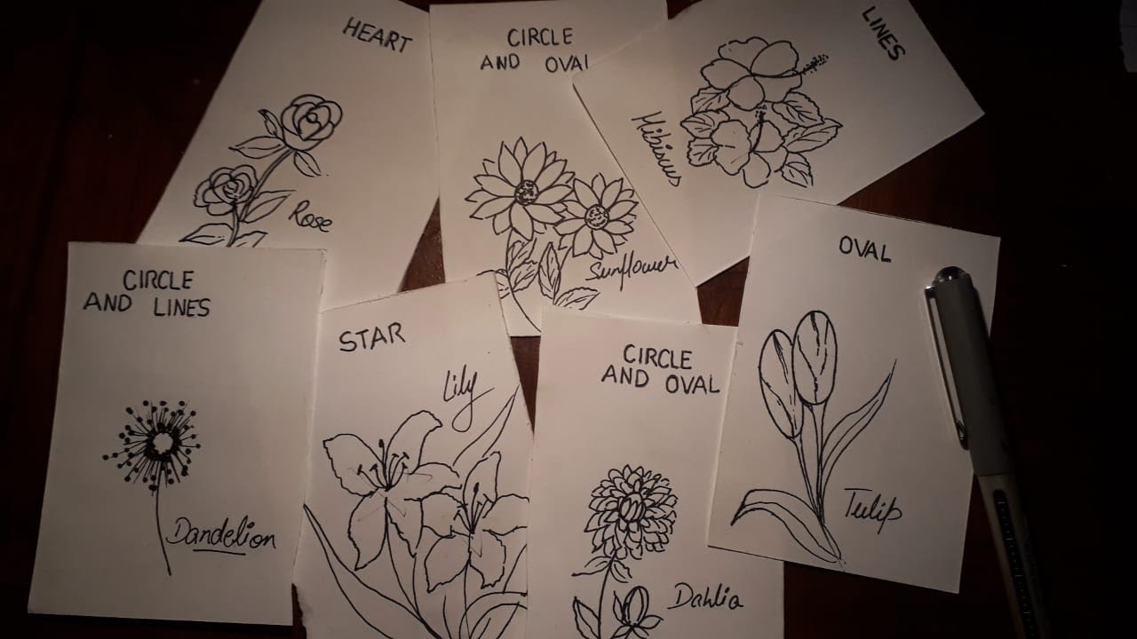 How To Draw Easy Flowers Using Shapes YouTube how-to-draw-easy-flowers-using-shapes-youtube