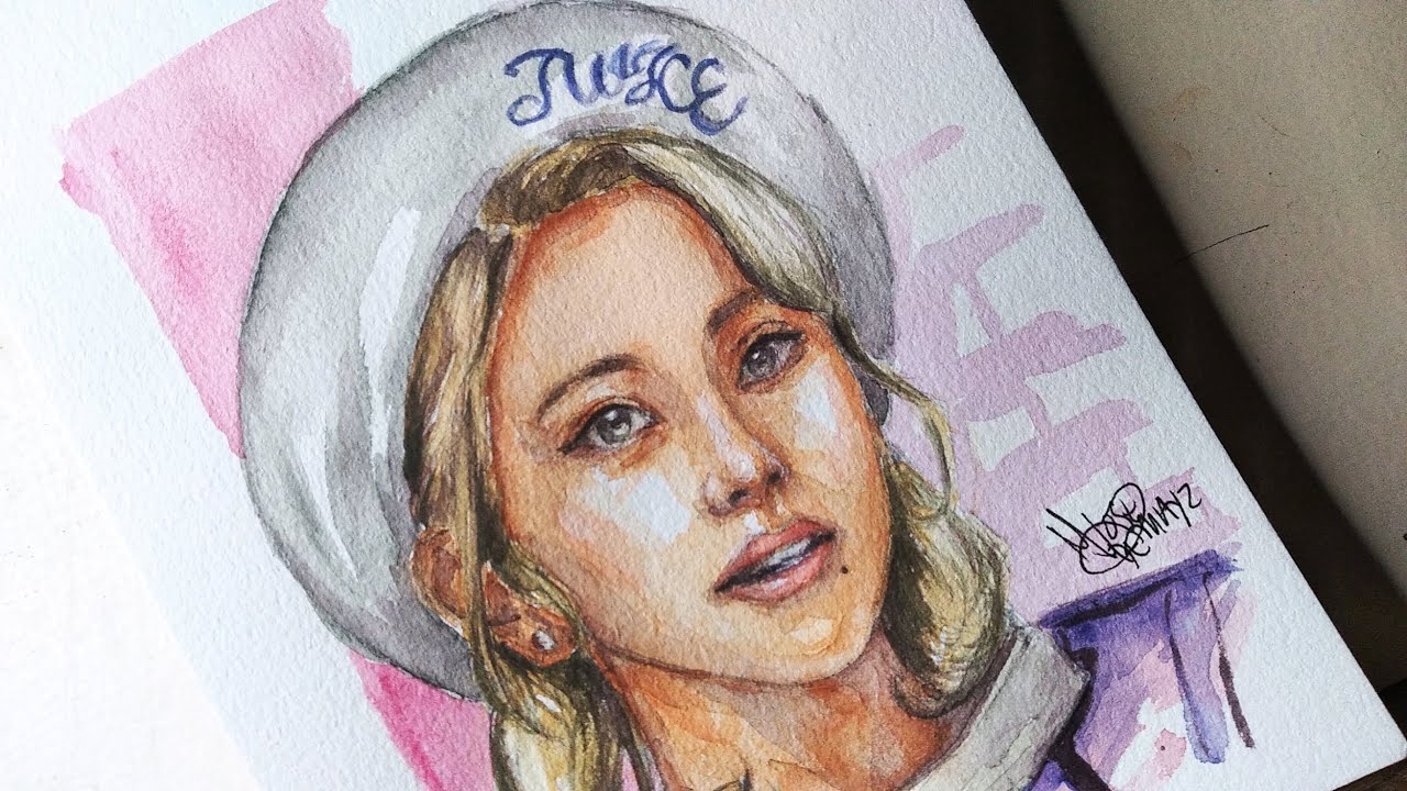 Watercolor drawing and painting [ Son Chae - Young ] TWICE Chaeyoung ...