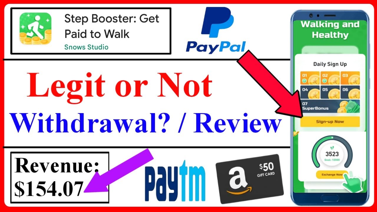 Step Booster Get Paid To Walk | Step Booster App Review | Step Booster ...