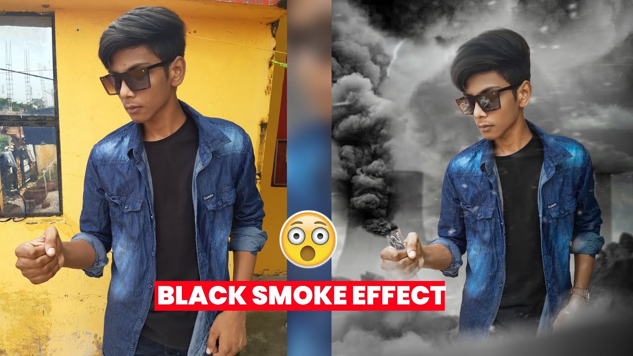 Black Smoke Effect Editing In Picart- Smoke Photo editing - YouTube