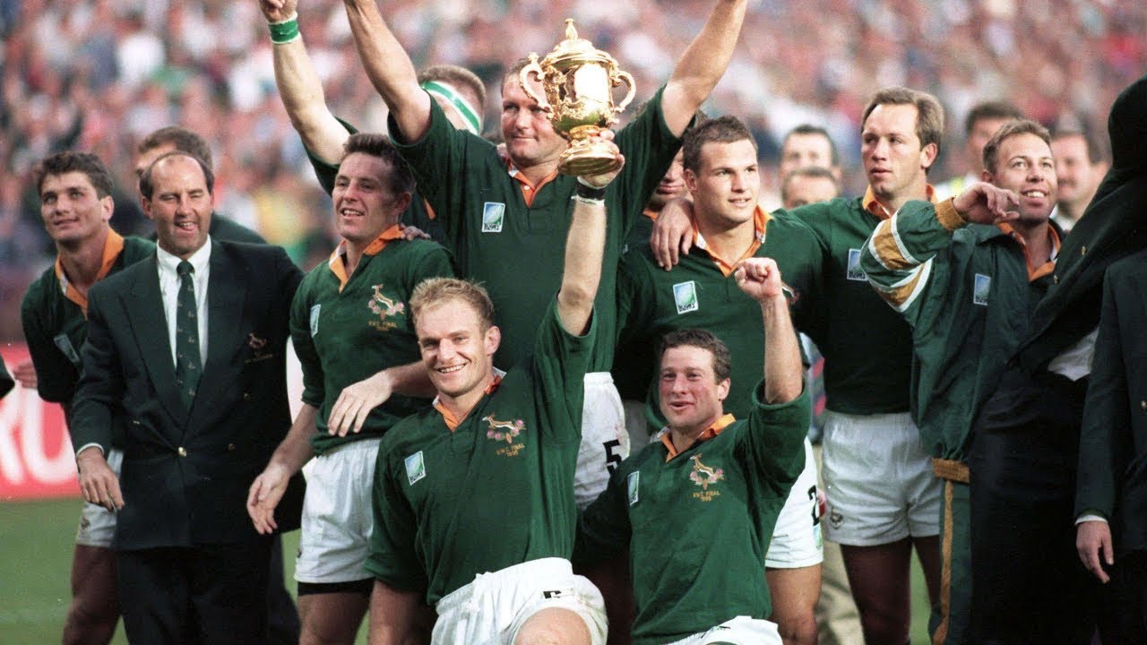 1995 - les Springboks sacrés à l’Ellis Park avec Mandela en 16e homme ...