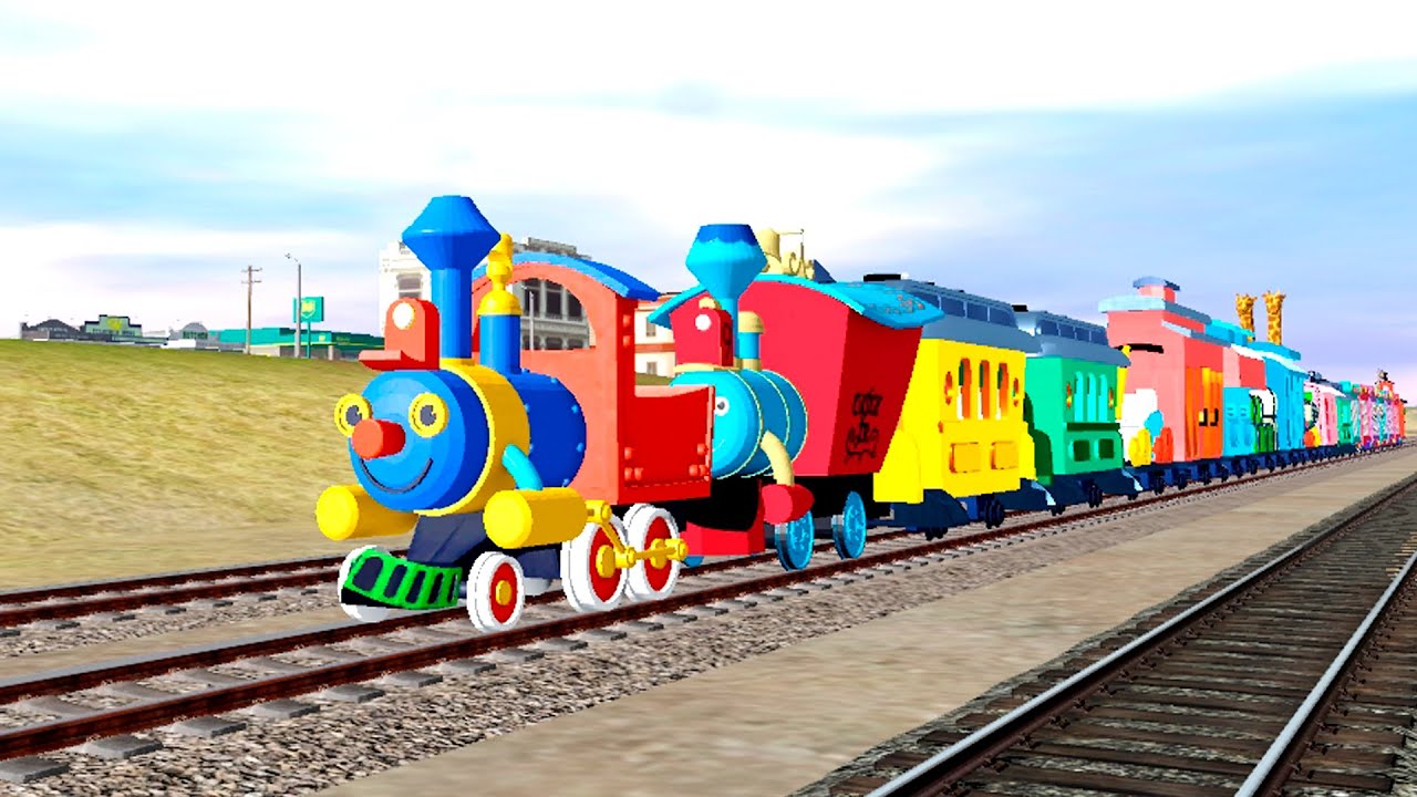 Double Casey Jr. Pop & Bucket Together Pulling A Long Carriage - YouTube