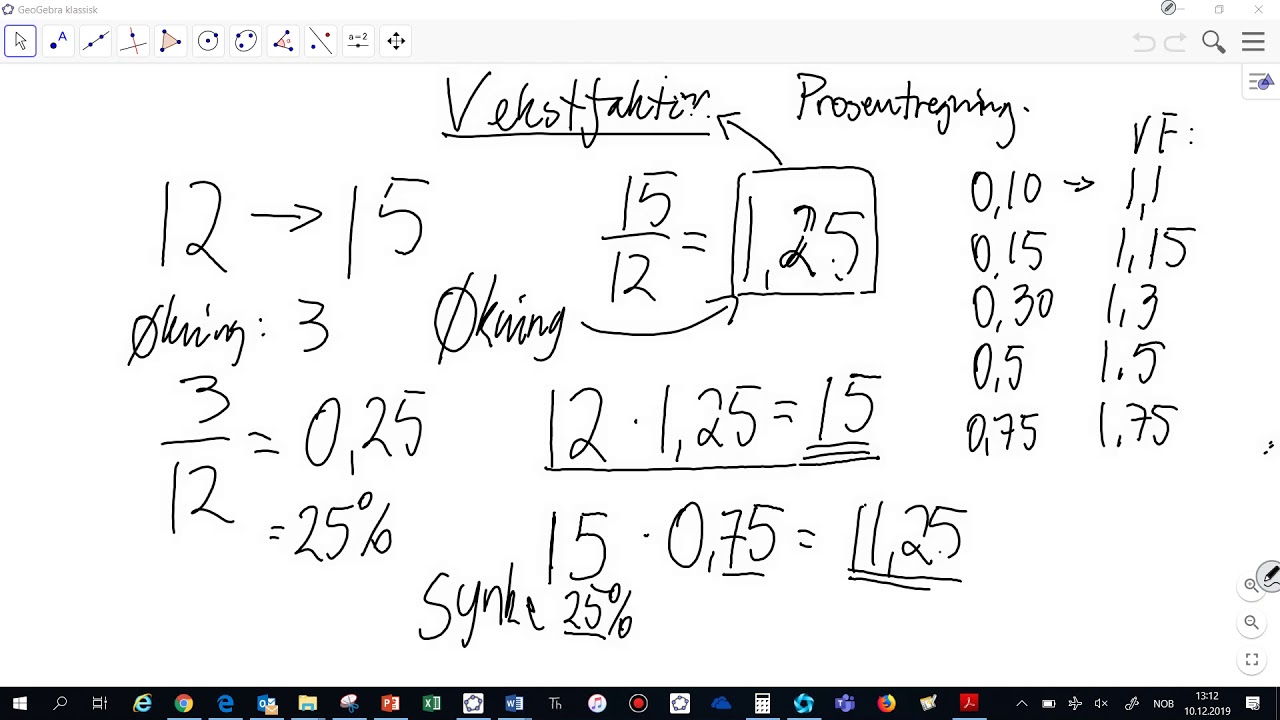 Vekstfaktor prosentregning innføring - YouTube