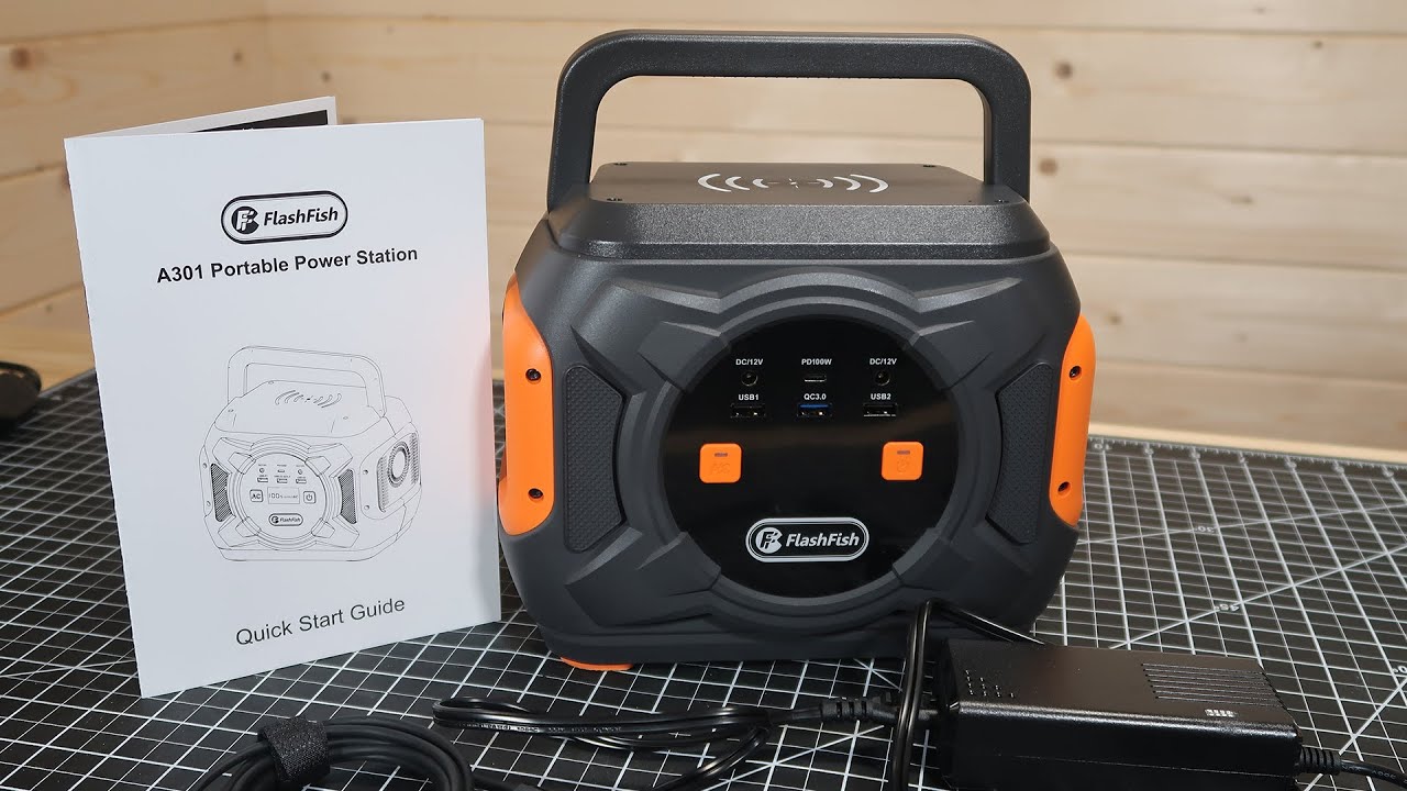 FlashFish A301 Power Solar Generator 320w - YouTube