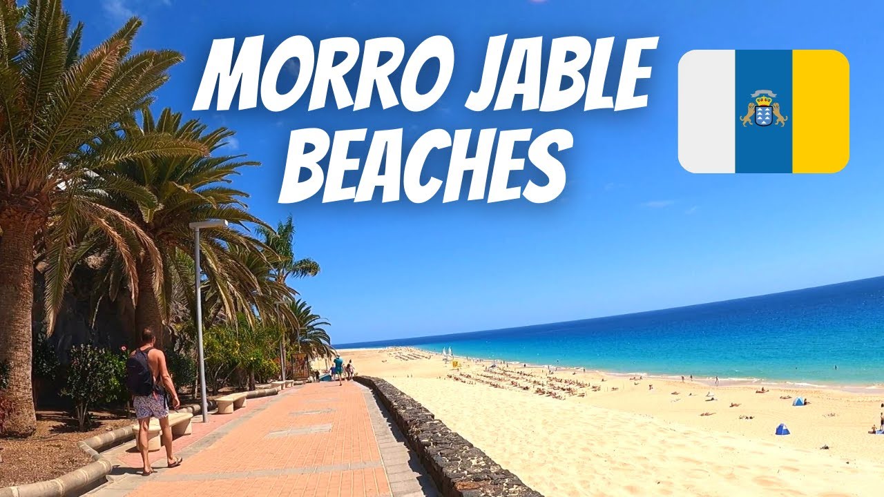 Morro Jable beach and promenade walking tour | Fuerteventura | April ...