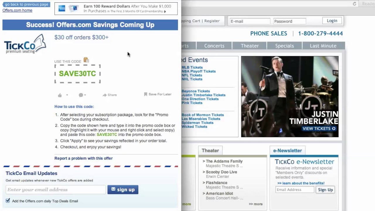 TickCo Coupon Code - How to use Promo Codes and Coupons for TickCo.com ...