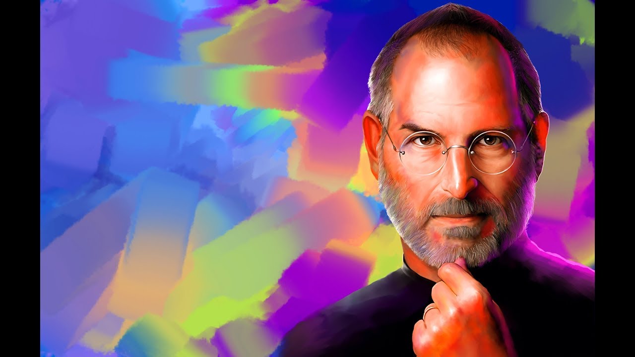 Steve jobs portrait/ color full digital painting in Photoshop tutorial ...