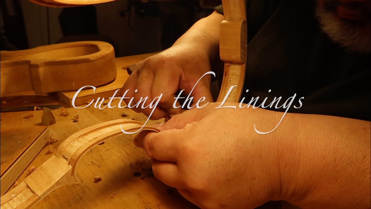Violin Making -violin rib structures: final trimming of the rib linings ...