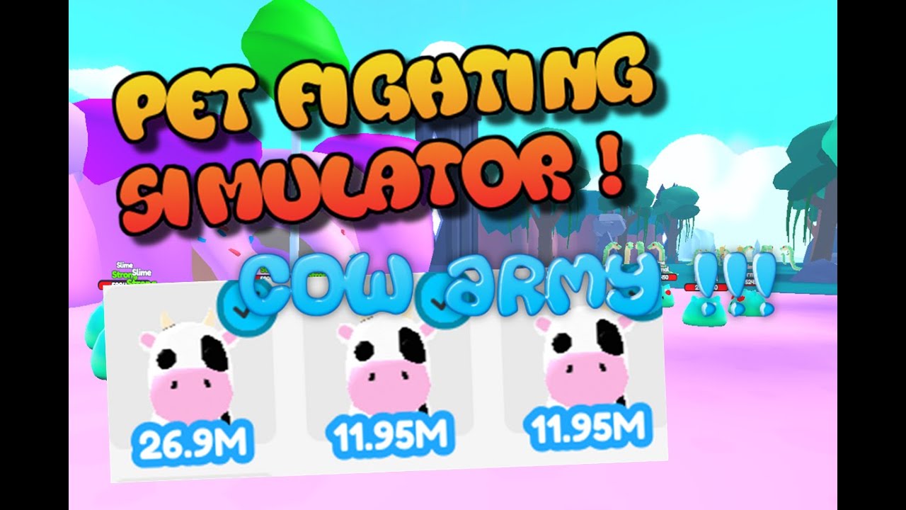 MY COW ARMY !!! 🐄🐄🐄🍔🍔🍔- Pet Fighting Simulator ! - YouTube