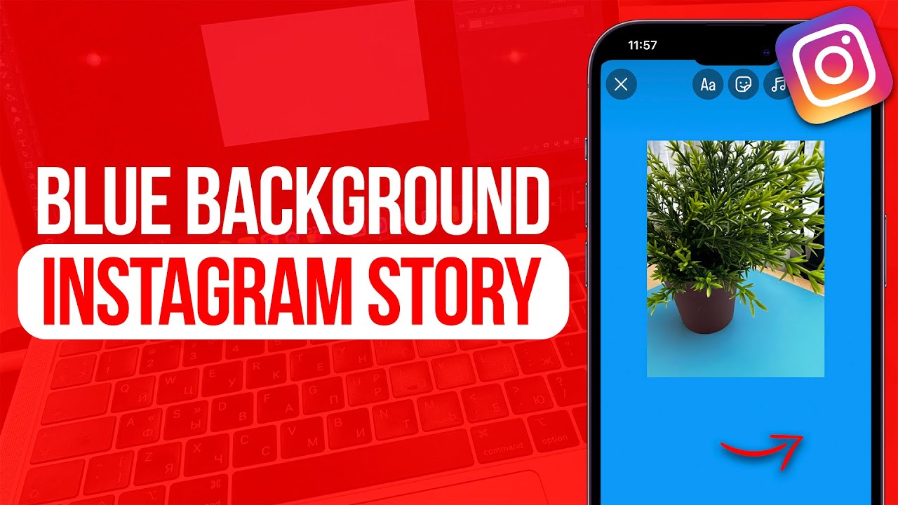 How to Put a Blue Background on Instagram Story | Full Guide - YouTube