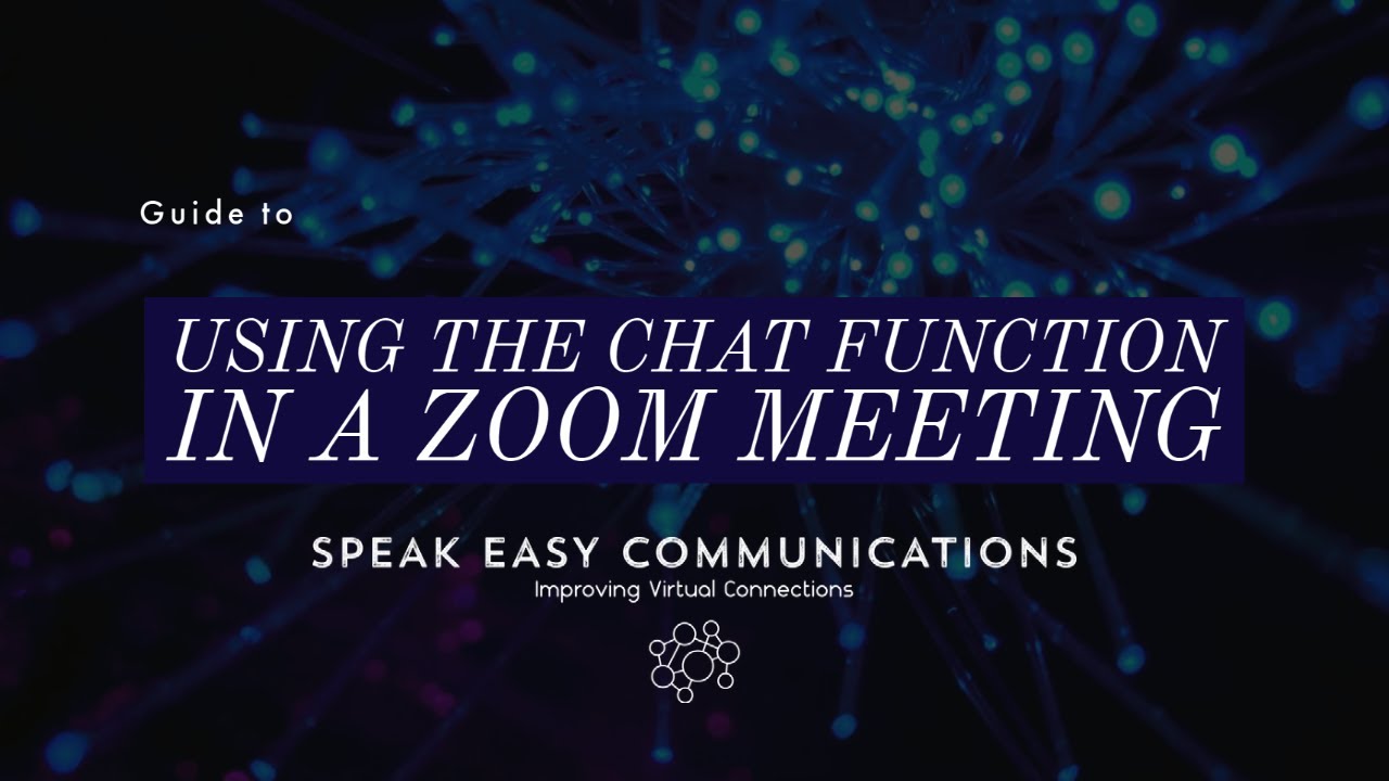 How to use the chat function in a #ZOOM meeting. - YouTube
