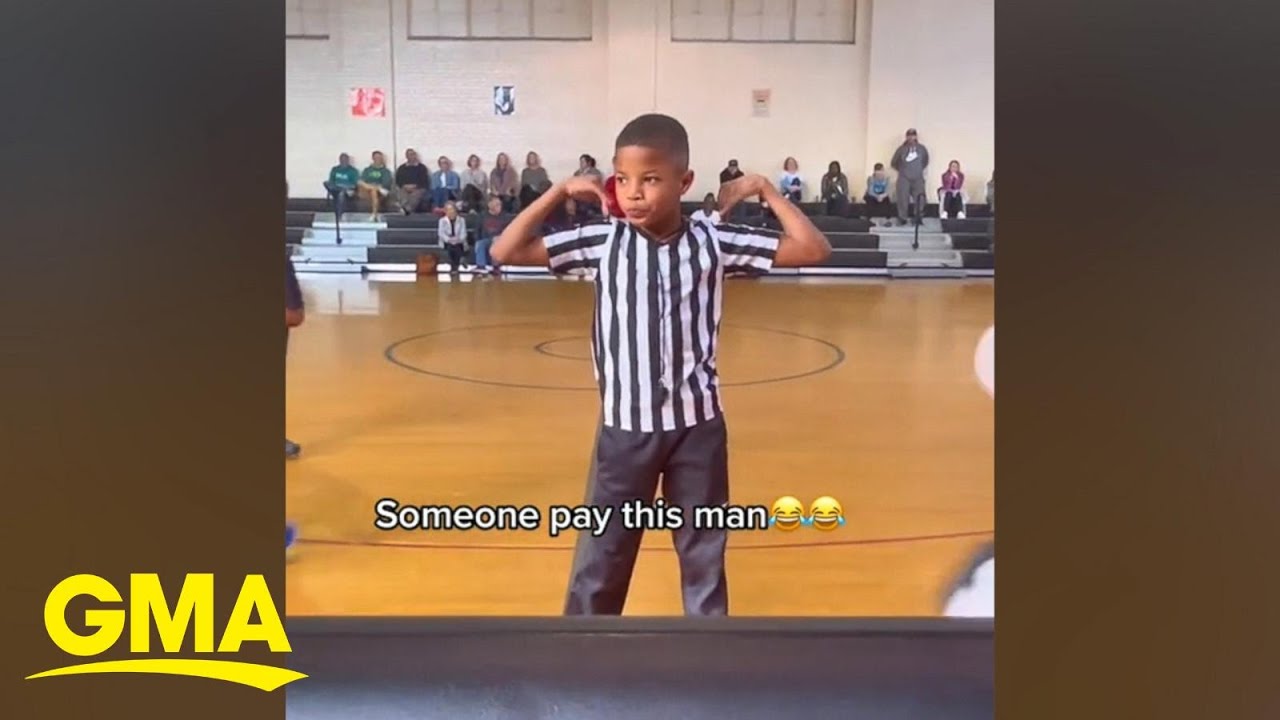 9-year-old boy goes viral for incredible refereeing skills l GMA - YouTube