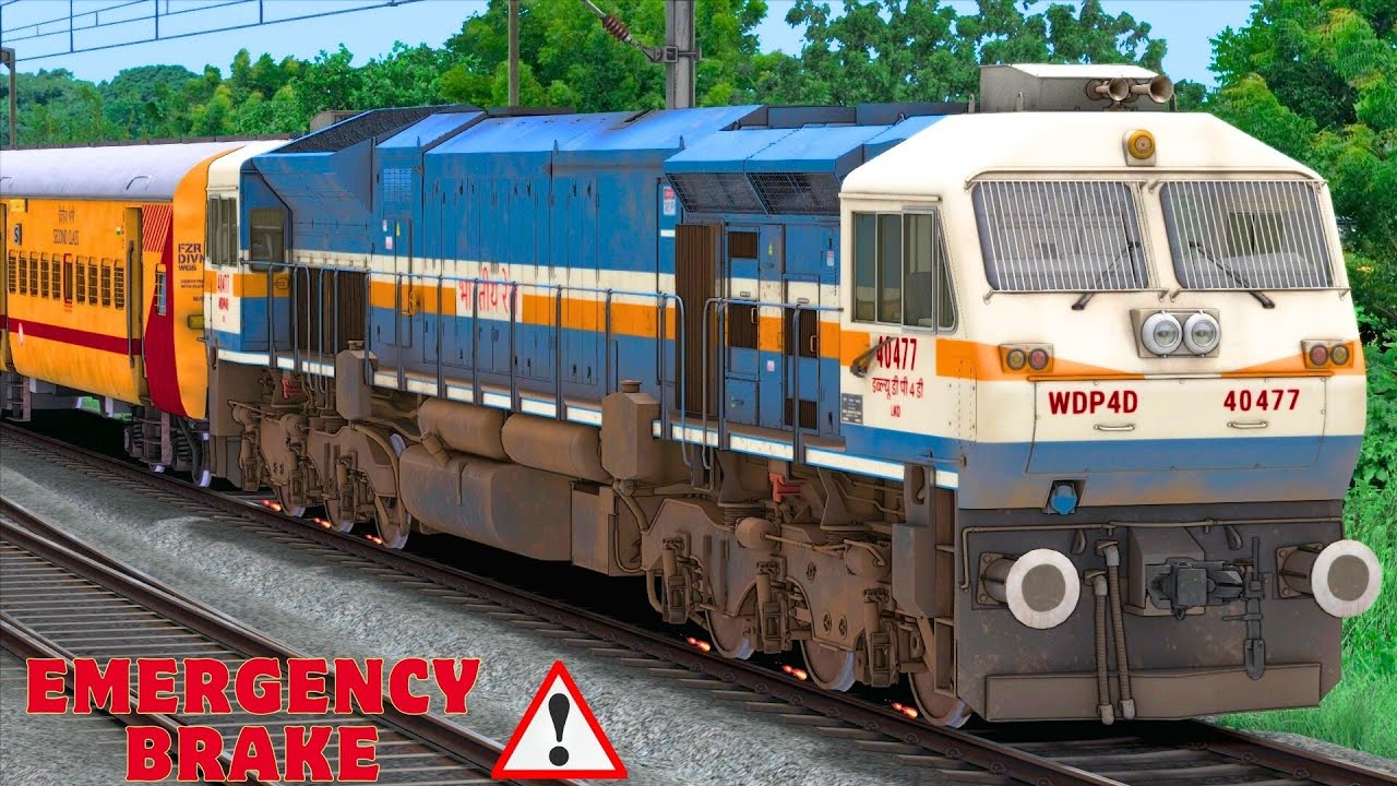 TRAIN EMERGENCY BREAK | ENGINE IN TRACK | BUMPY RAILROAD | TRAIN GAME ...
