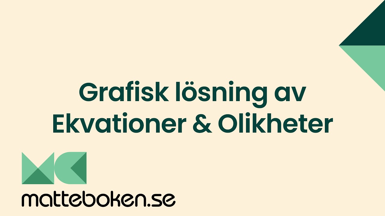 Grafisk lösning av ekvationer och olikheter - Funktioner/Linjära ...