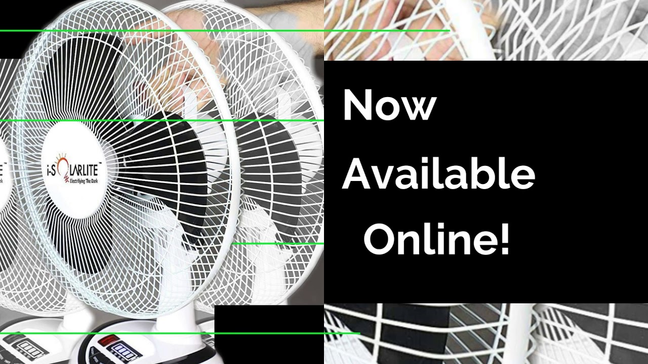 i-Solarlite Bena Solar Table Fan with Battery Backup - YouTube