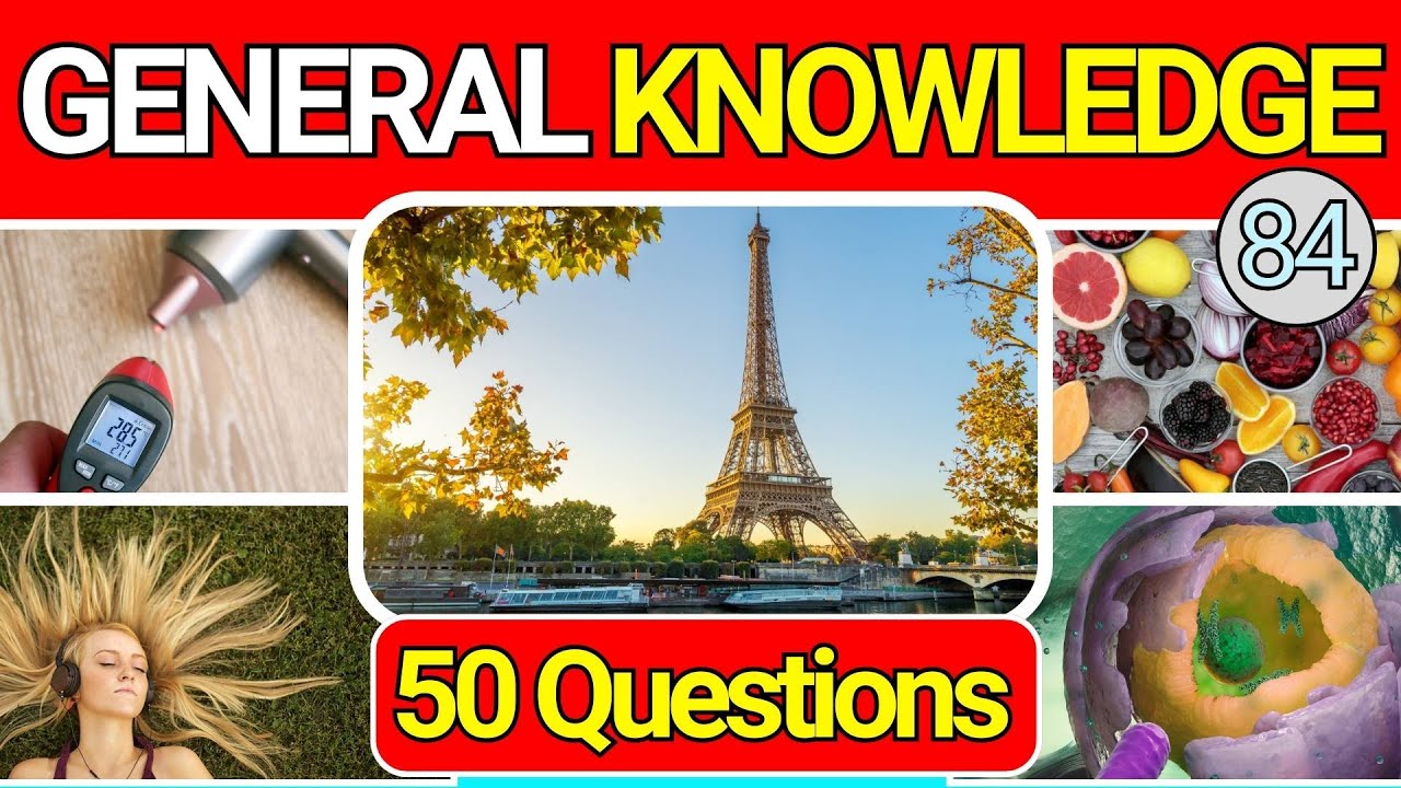 Educational General Knowledge Quiz Trivia 84 📚💡| Can You Answer All 50 ...