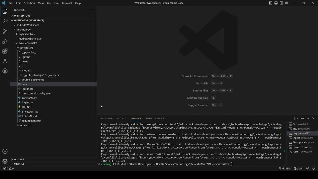 PrivateGPT install - (Create your own personal AI chatbot!) - YouTube