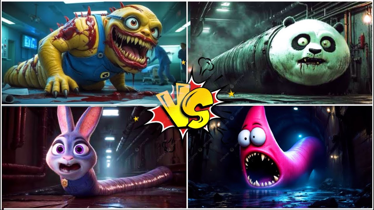MINION WORM🆚Kung Fu Panda🆚ZOOTOPIA🆚PATRICK Who Is Best🎯 - YouTube