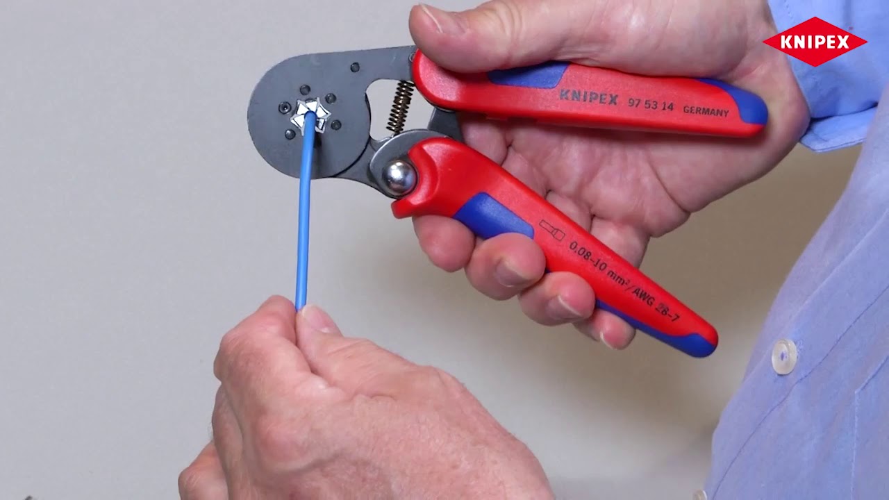 KNIPEX SELF-ADJ CRIMPING PLIERS 975314 - YouTube