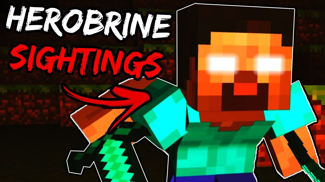 Top 10 Scary Minecraft Herobrine Sightings - YouTube