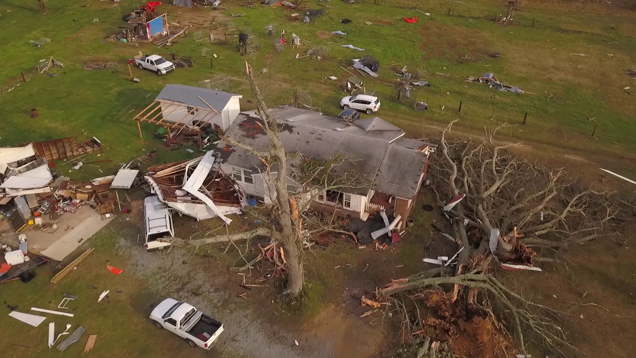 Drone video of tornado damage in White City Alabama - YouTube