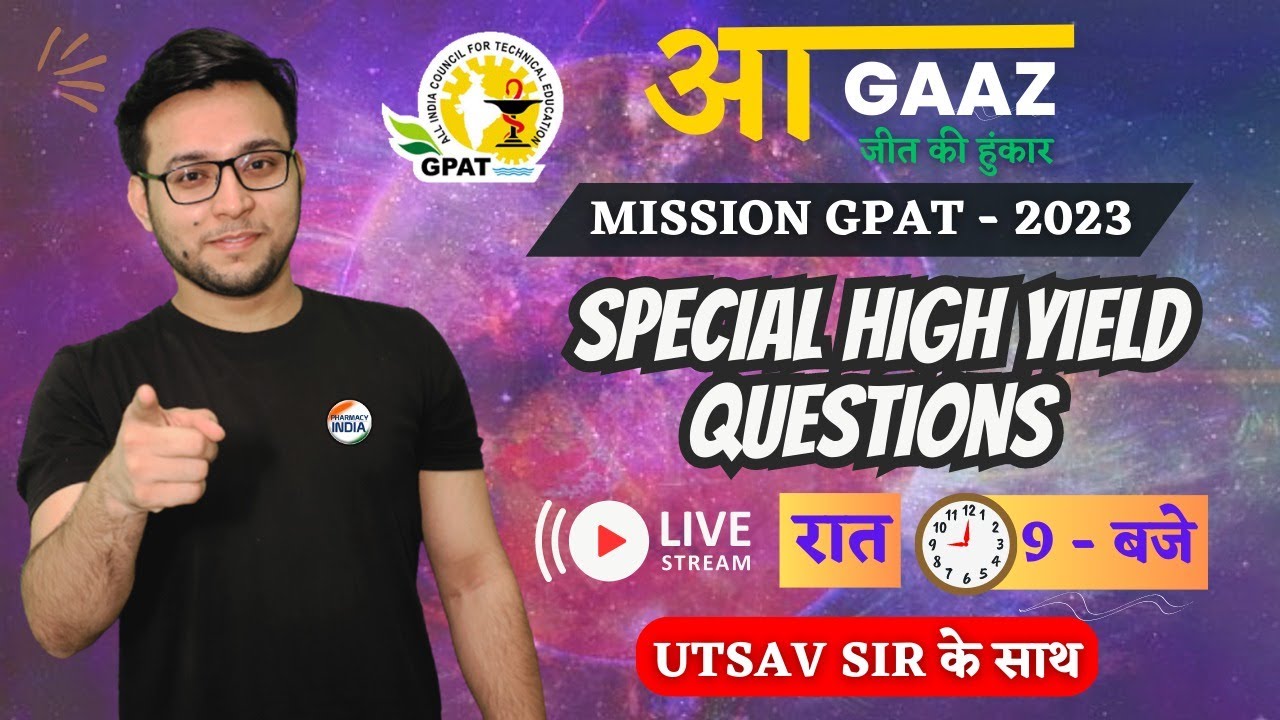 आGAAZ | HIGH YIELD QUESTIONS | MISSION GPAT 2023 - YouTube