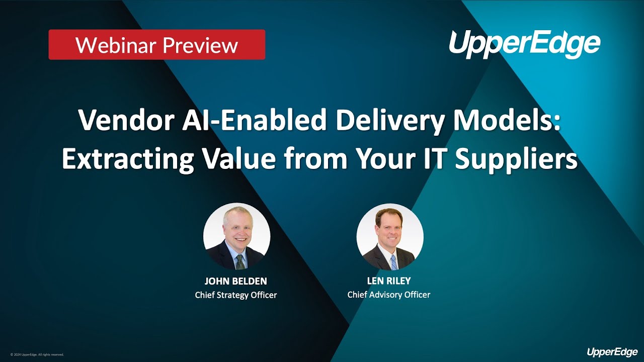 Vendor AI-Enabled Delivery Models: Extracting Value from Your IT ...