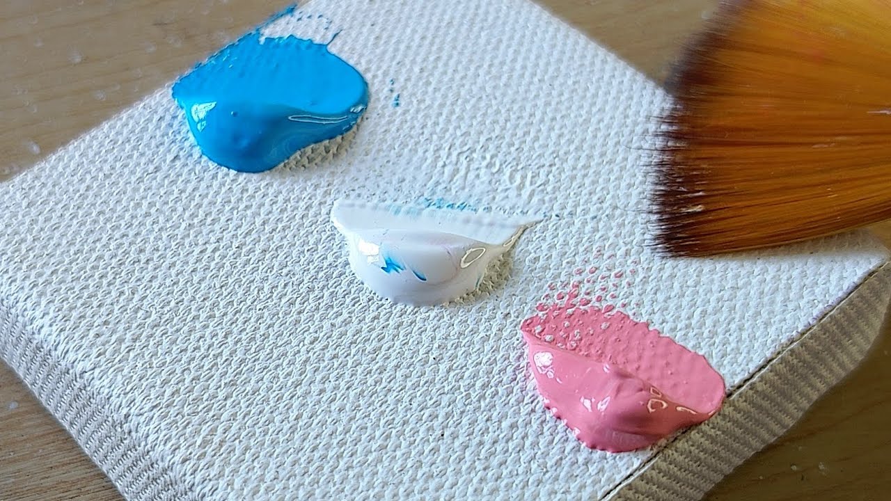 Mini Canvas Painting Tutorial / Step by Step / Acrylic Painting for ...