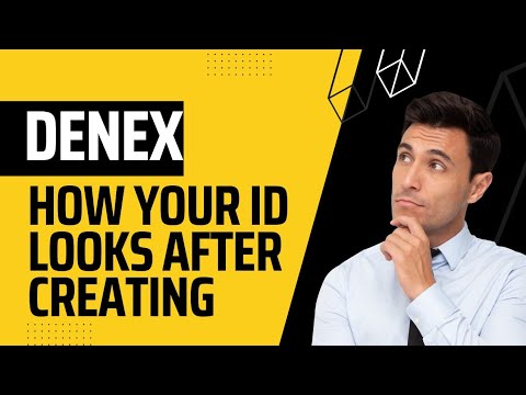 Interface of your denex account after creating ID | How your ID looks ...