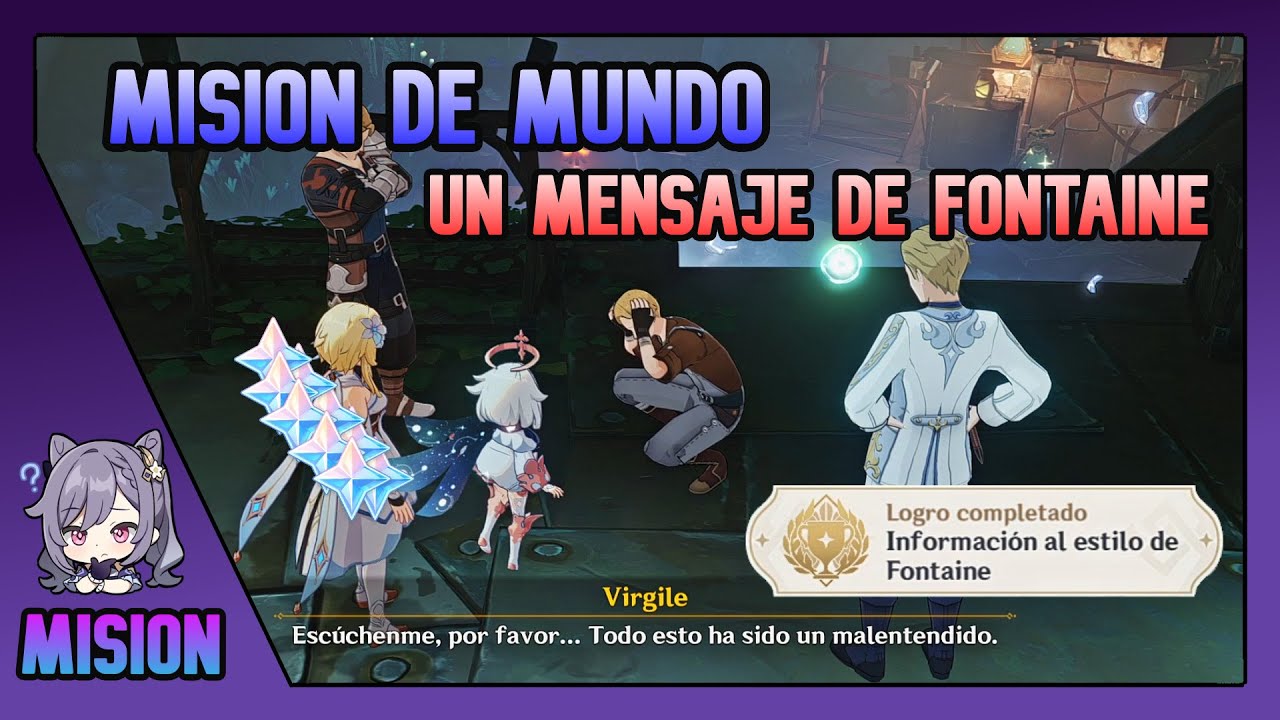 MISION DE MUNDO Un Mensaje De Fontaine 4.0 Genshin Impact Español - YouTube