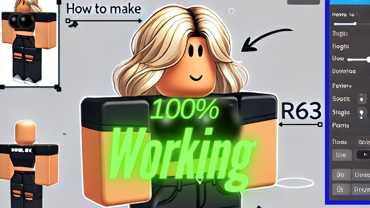 How to get a R63 roblox avatar (100% working) - YouTube