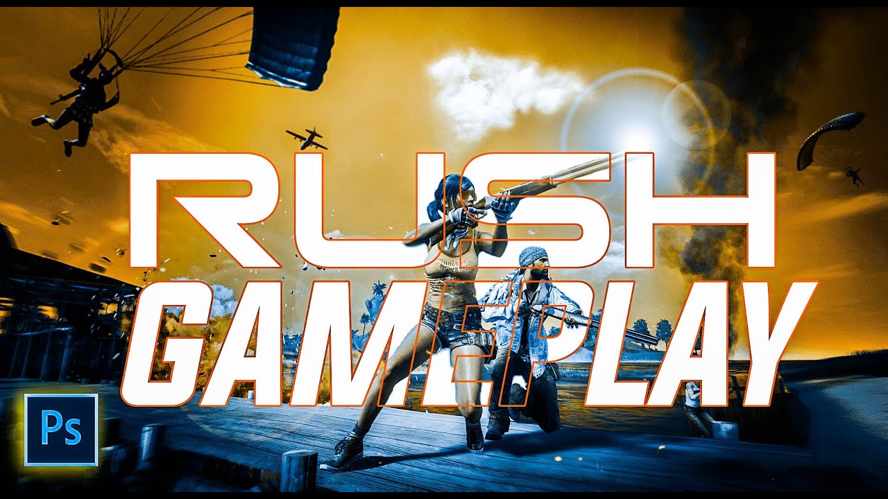 How to Create Cool😱Gaming Thumbnail for a Gaming Channel on PS | RUSH ...