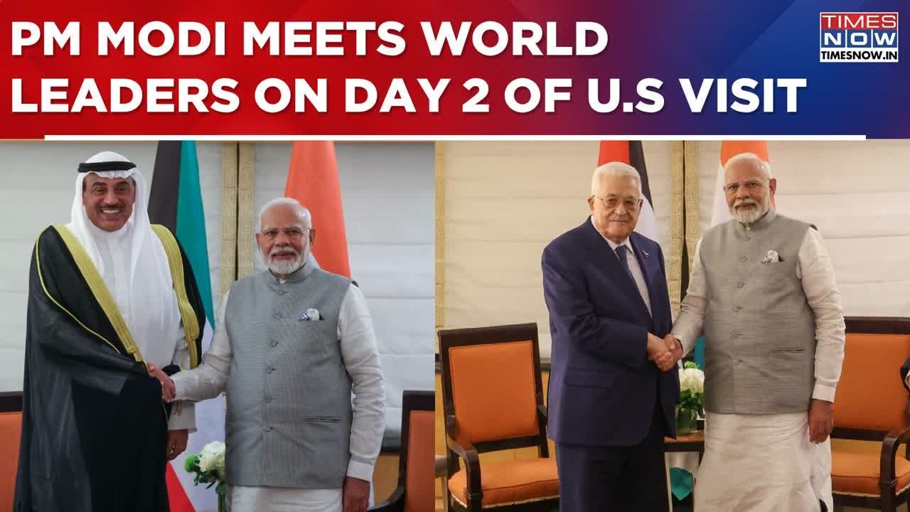 PM Modi Meets Crown Prince Of Kuwait & Palestine President Mahmoud ...