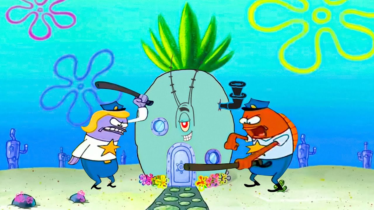 police hits a plankton house - YouTube