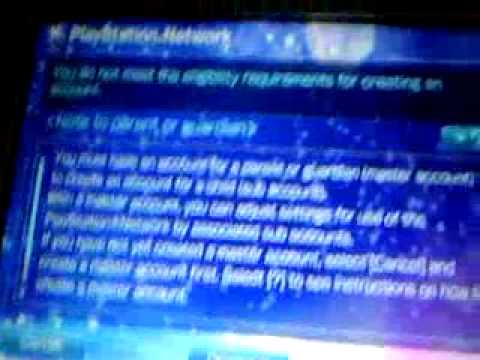 How To Sign Up For PlayStation Network On Your PSP (Trial 1 Failled ...