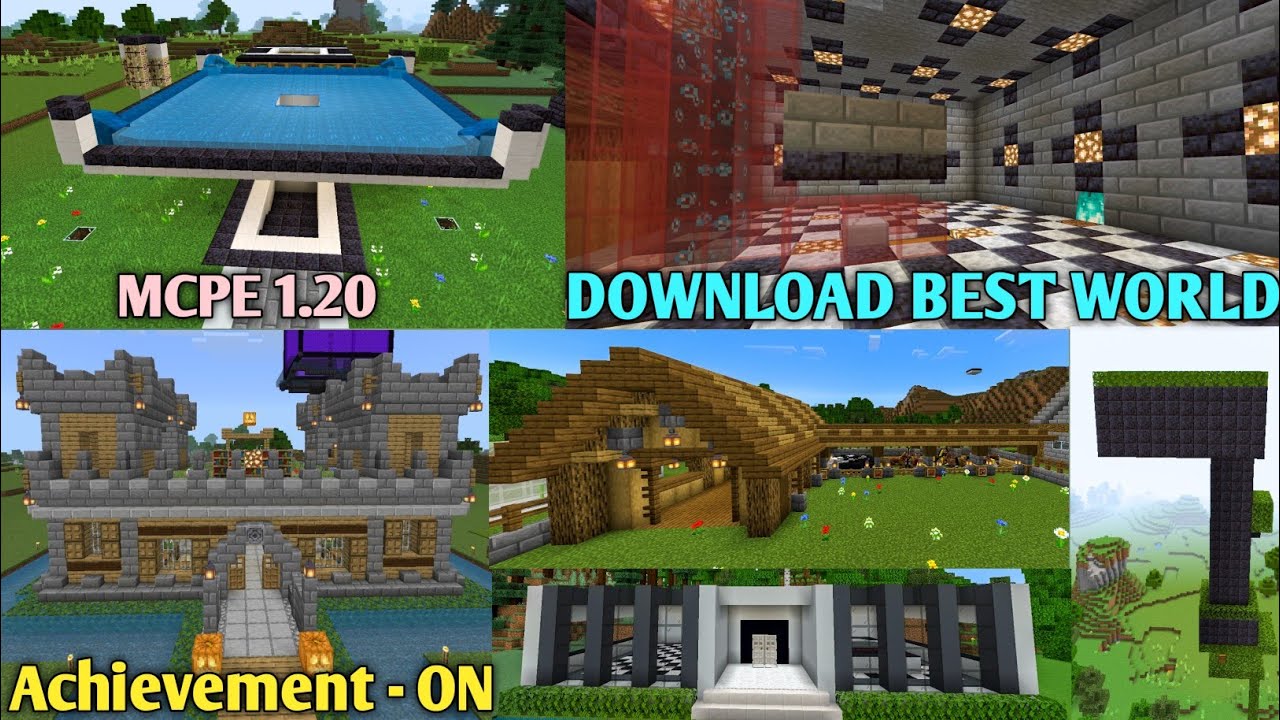 Download Best Survival World in Minecraft PE 1.20 | Minecraft World ...