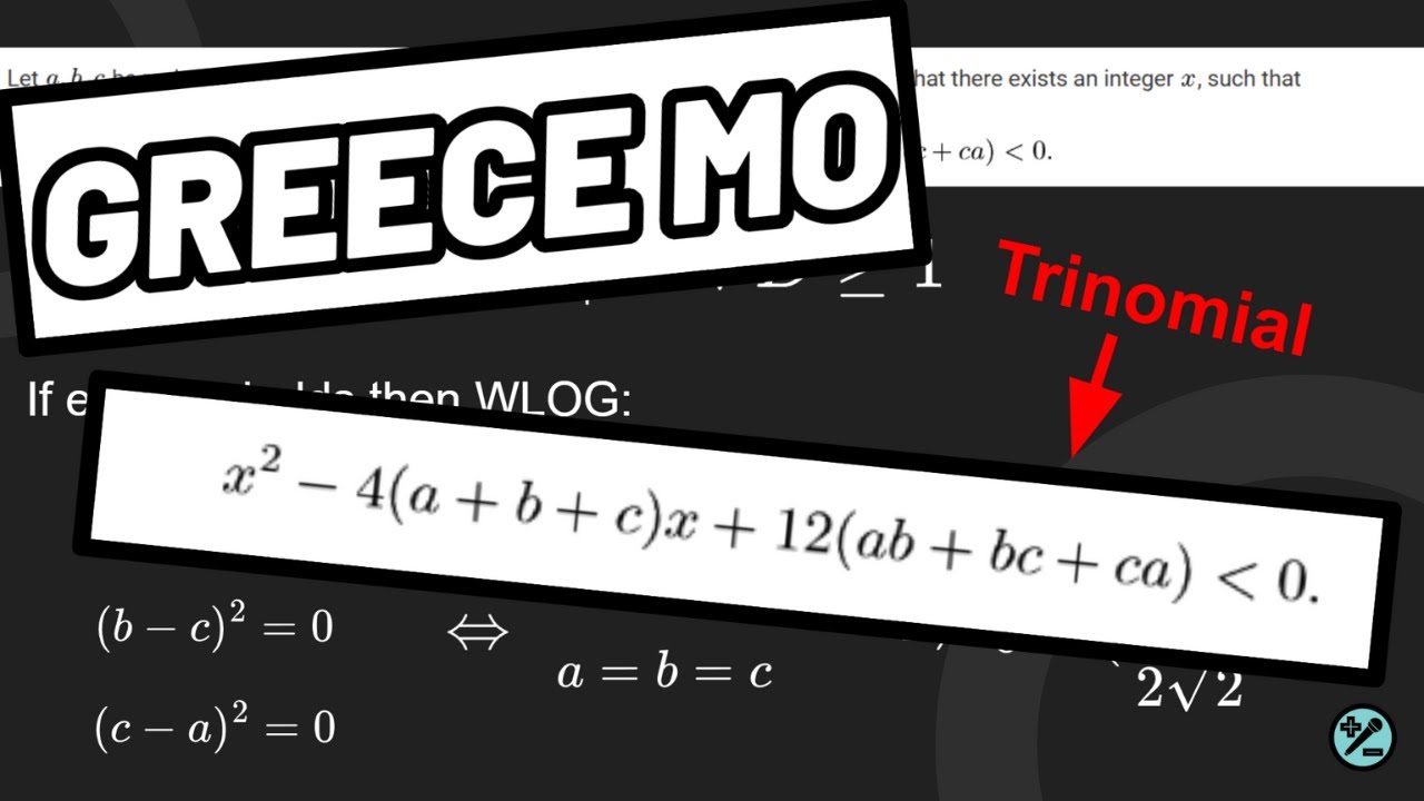 Greek Math Olympiad 2024 | Problem 1 Full Solution - YouTube