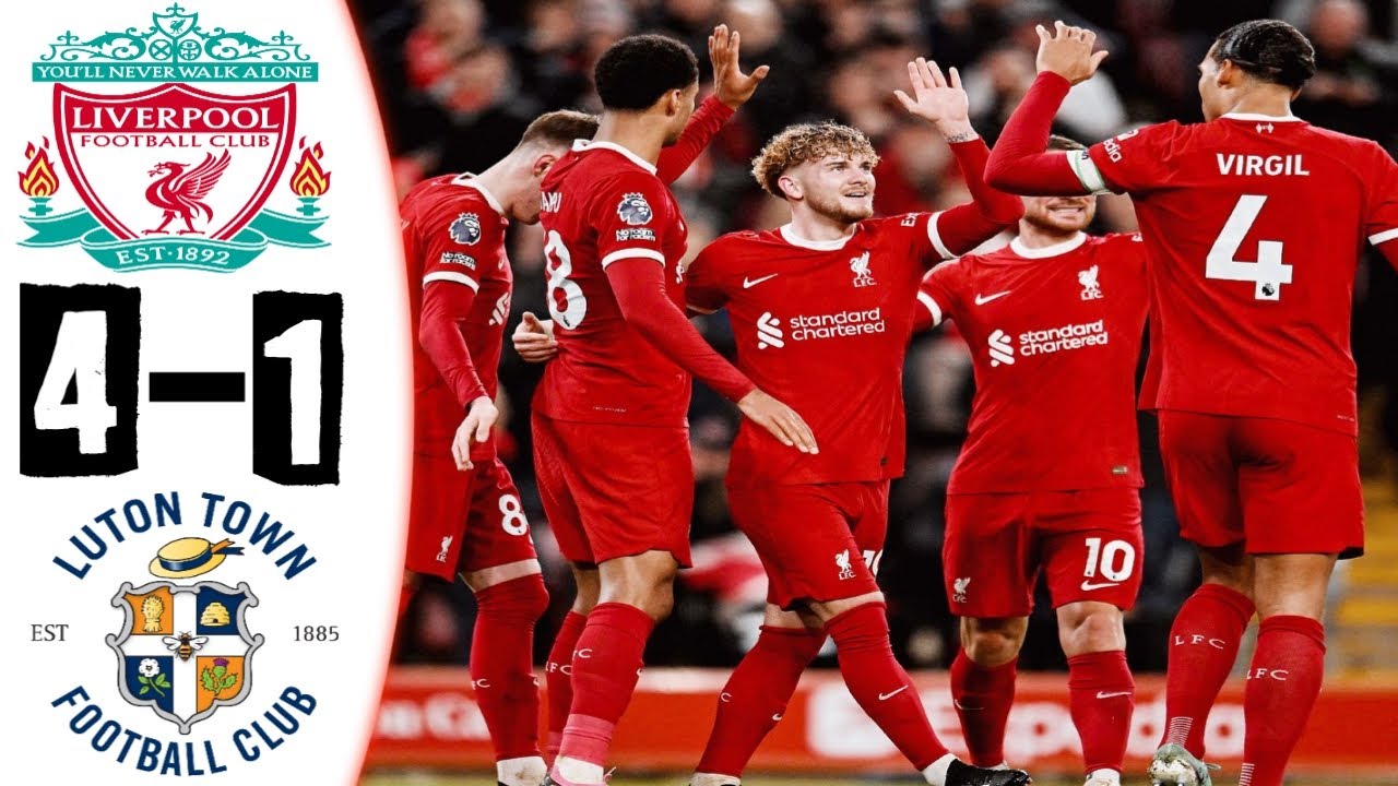 COMEBACK ️Hasil Pertandingan Liverpool Vs Luton 4-1 🥰 Gol Elliott 🤩 ...