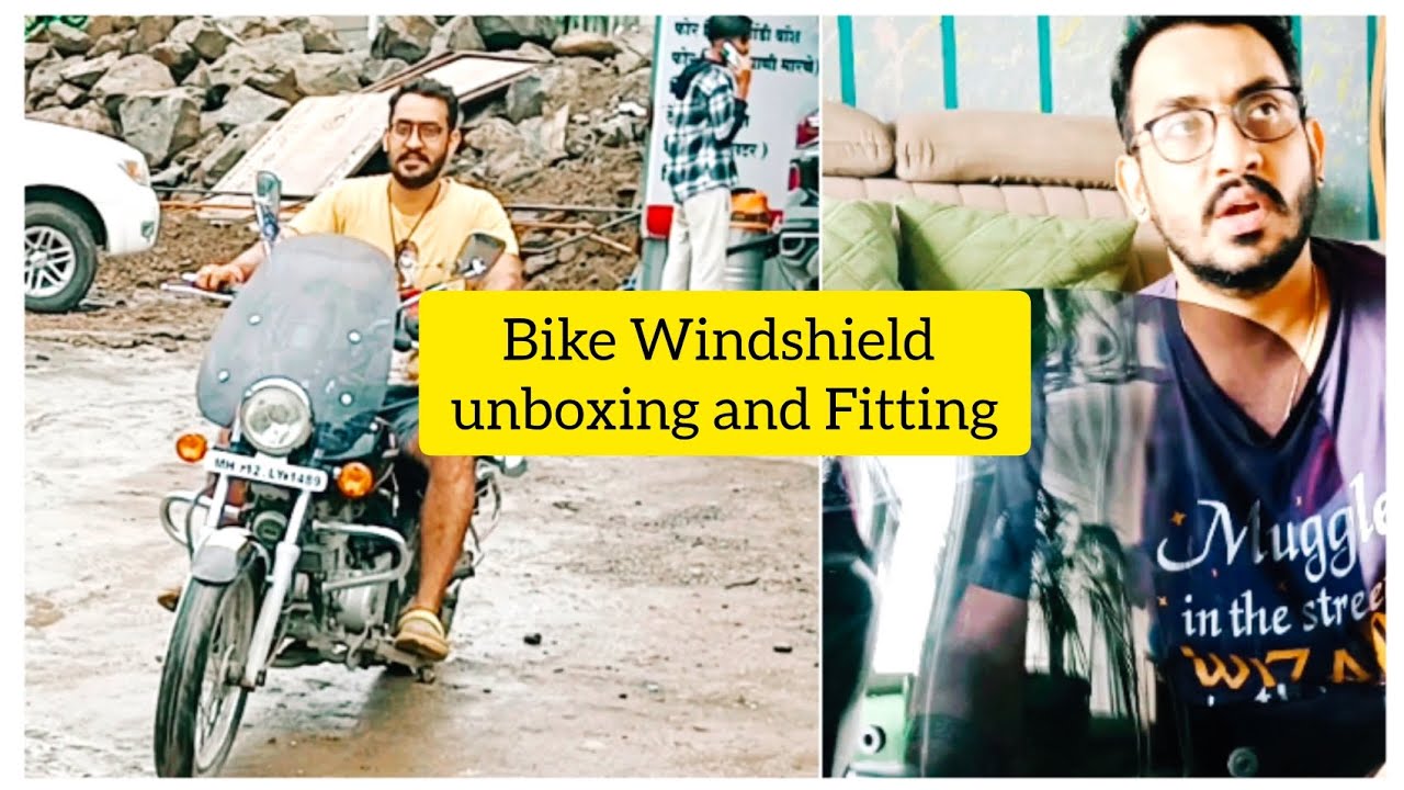 💥 Dhe Best Bike Windshield unboxing/ Fitting/Installation #review #amazon #bike #windshield # ...