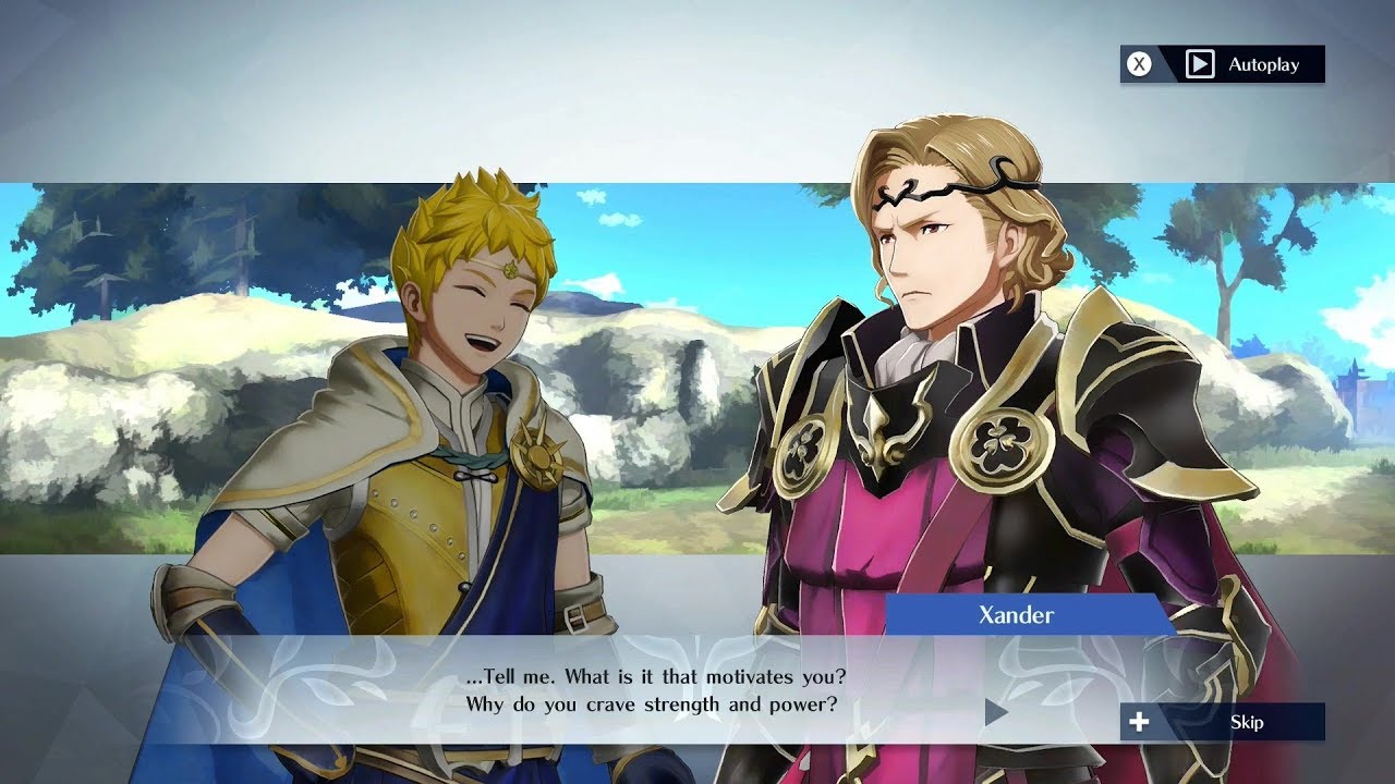 Fire Emblem Warriors - Rowan & Xander Support Conversation - YouTube
