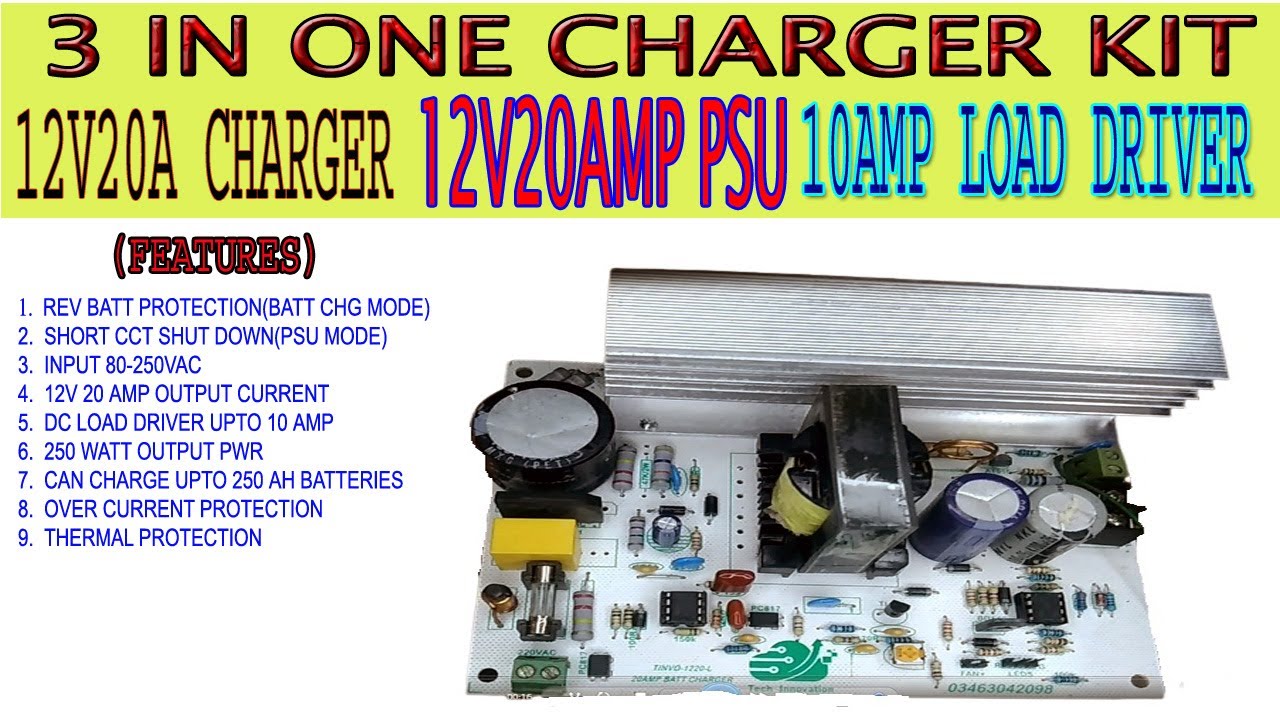 3 in 1 charger kit/12v20a charger /20 amp power supply/10a load driver ...
