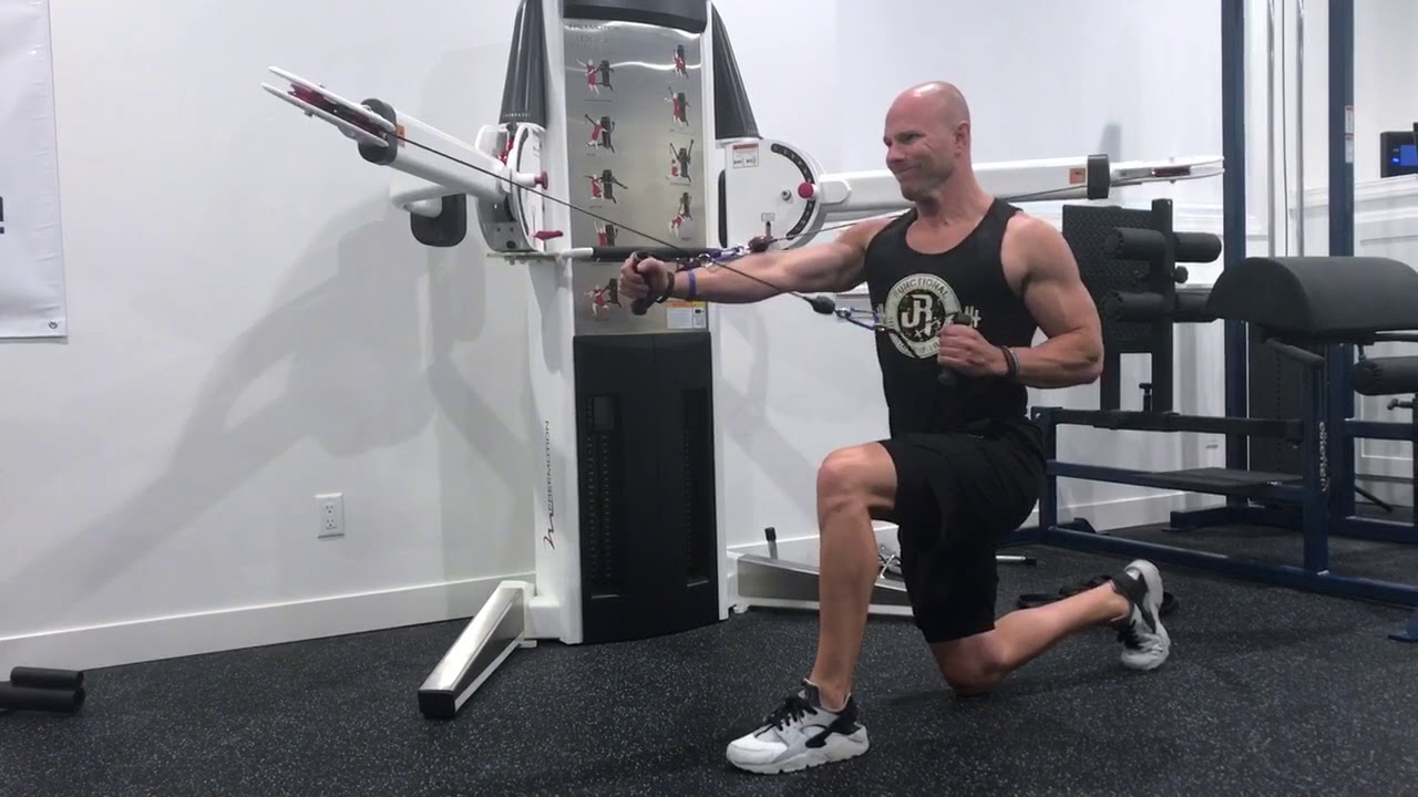 Half kneeling push pull combo - YouTube