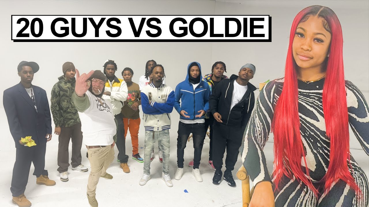 20 GUYS VS RAPPER: GOLDIE - YouTube