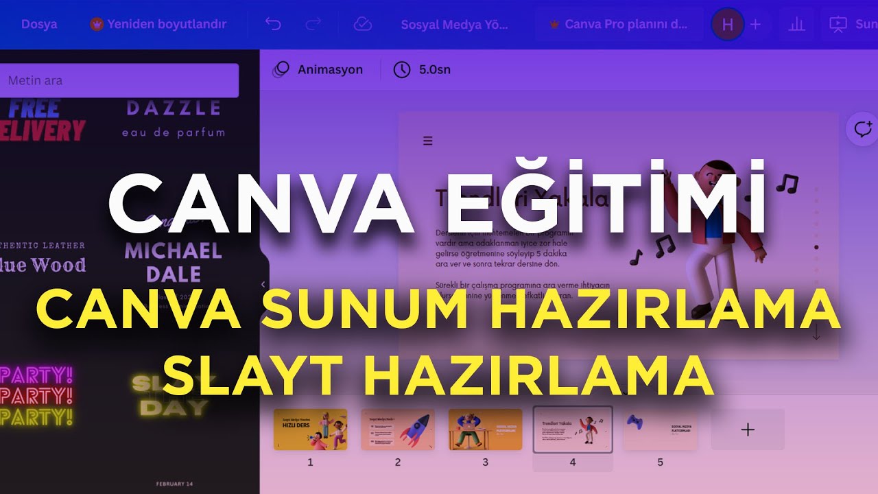 CANVA İLE SUNUM HAZIRLAMA - CANVA SLAYT HAZIRLAMA - ÜCRETSİZ SUNUM ...
