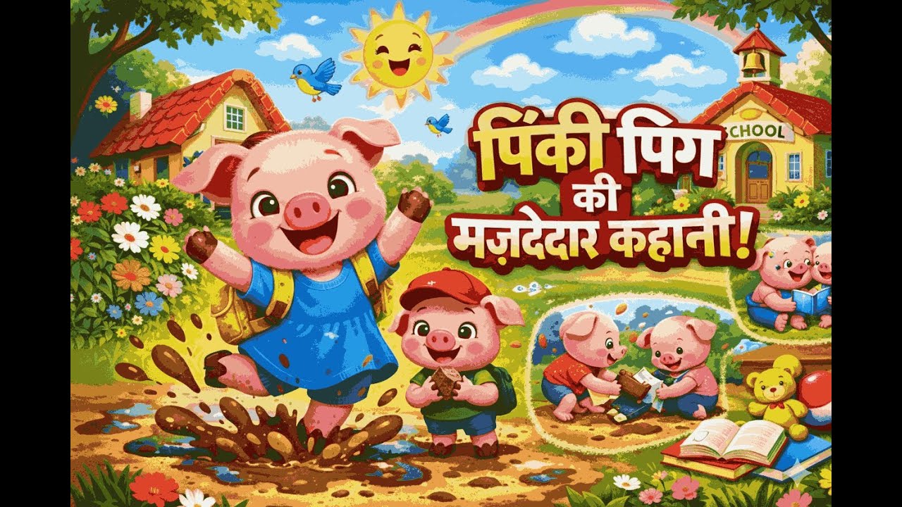पिंकी पिग की प्यारी कहानी | Hindi Cartoon Story for Kids | Fun ...