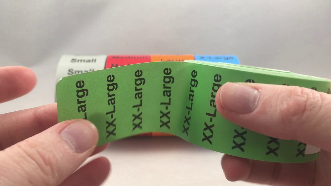 Color Coded Size Strip Labels Bulk Pack - YouTube
