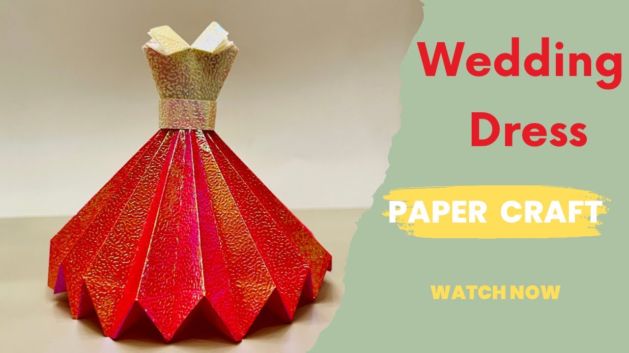 Beautiful origami wedding dress🥰🌺🎈 #origami #papercraft #kidscraft ...