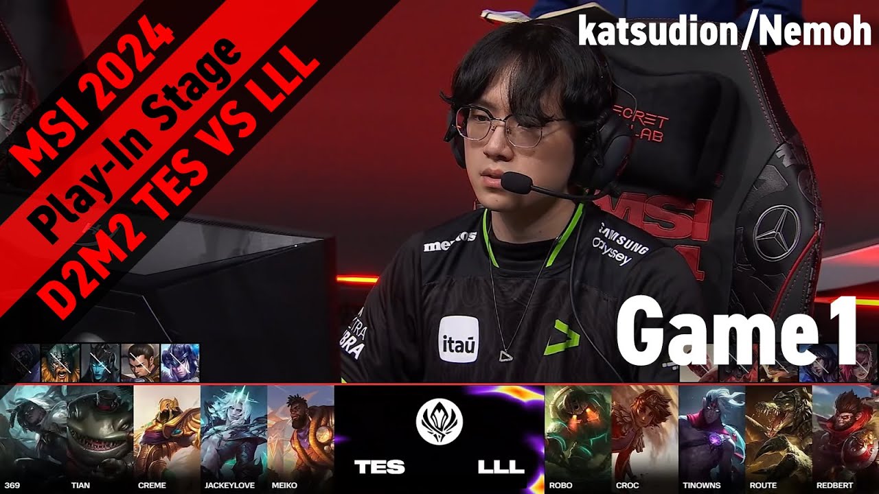 TES(Meiko タム・ケンチ) VS LLL(tinowns タリヤ) Game 1 ハイライト D2M2 - MSI 2024 ...